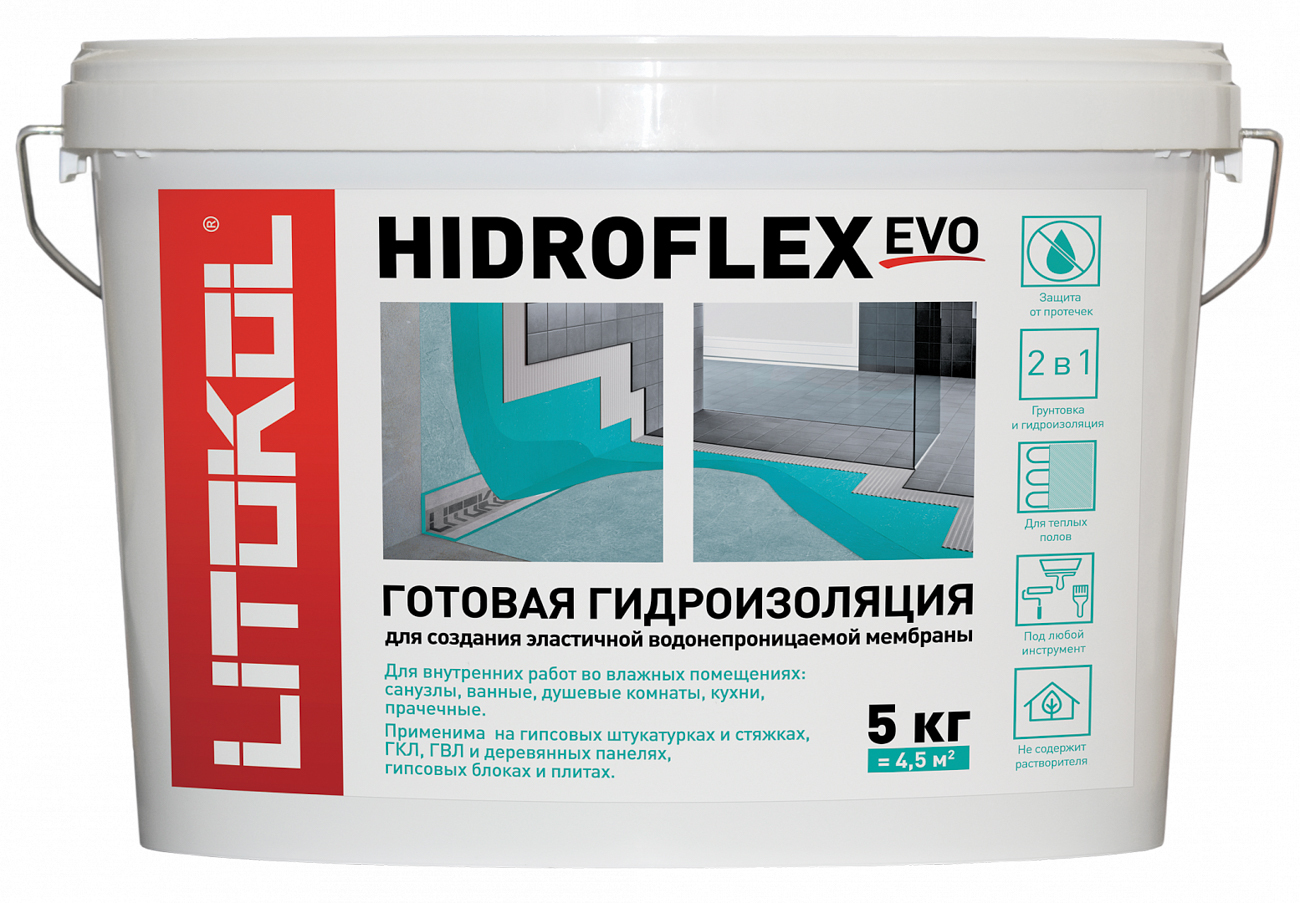 Водная дисперсия синтетических смол Гидроизоляция HIDROFLEX (арт ...